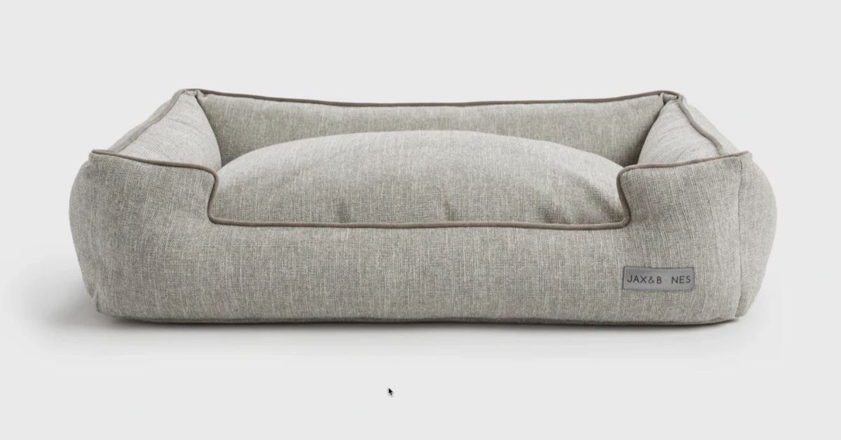 Jax & Bones Manchester Dove Lounge Dog Bed | USA Made | Organic Pet ...